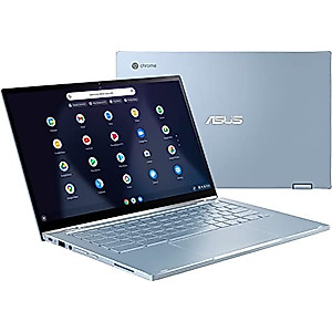 Asus Flagship Chromebook 14'' FHD Touchscreen 2-in-1 Thin and Light Laptop, Intel Core M3-8100Y(Up to 3.4GHz), 8GB RAM, 64GB eMMC, Wi-Fi 6, Webcam, Zoom Meeting, Chrome OS, Silver, w/GM Accessories