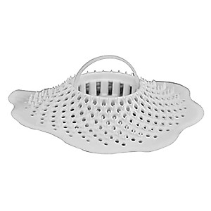 Danco 10306, Tub Protector Hair Cather and Strainer, Hair Drain Clog Prevention Drain Snake, Snare and Auger