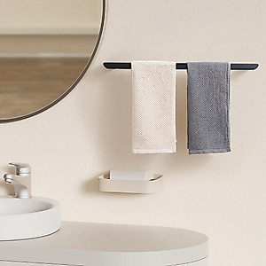 LGDYGSYH Black Towel Bar for Bathroom,24 inch Towel Rack Holder Wall Mounted for Bathroom Decor Aesthetic Matte Stainless Steels