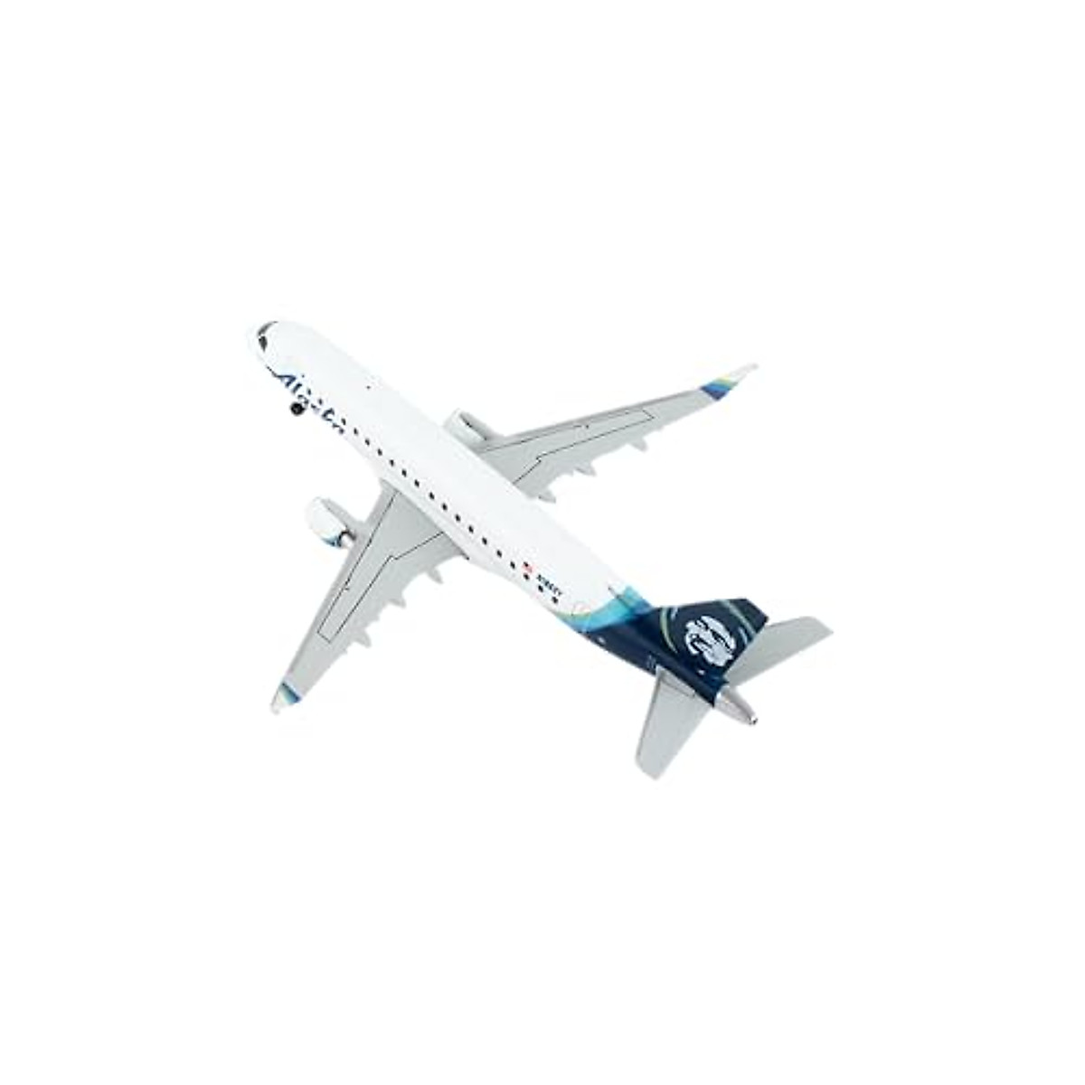 GeminiJets Embraer ERJ-175 Commercial Aircraft Alaska Airlines White with Blue Tail 1/400 Diecast Model Airplane