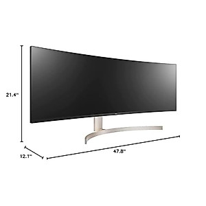 LG 49WL95C-WY 49 Inch 32:9 UltraWide Dual QHD IPS Curved LED Monitor with HDR 10 Bundle with 2X Deco Gear 6FT 4K HDMI 2.0 Cable, Deco Gear Gaming Mouse Pad and Microfiber Cleaning Cloth