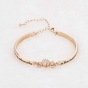 KUIYAI Mulan Jewelry Flower Charm Bracelet The Flower That Blooms in Adversity is The Most Rare and Beautiful of All Princess Bracelet Jewelry (RG Bracelet)