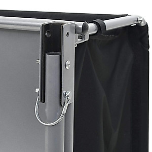 Tidyard Bike Cargo Trailer, Foldable Drawbar, Removable Cargo Compartment, Removable, Weather-Resistant Cover, Hook and Loop Fasteners, Black and Yellow 65 kg