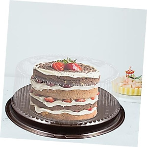 HOMSFOU 20pcs 8 Clear Cake Reusable Cake Containers Cake Containers with Lids Cake Holder with Lid Wedding Cake Stand Disposable Cake Carrier Cupcake Pan A024 With Cover Bread Box