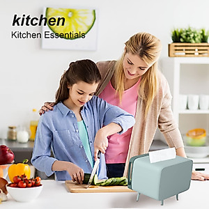 SGVAHY Tissue Box Holder Retro TV Tissue Box Cover Cute and Practical Cell Phone Holder Tampon Holder for Bathroom, Kitchen, Bedroom Dressers, Desks and Tables, Night Stands, Creative Gift (TV Green)