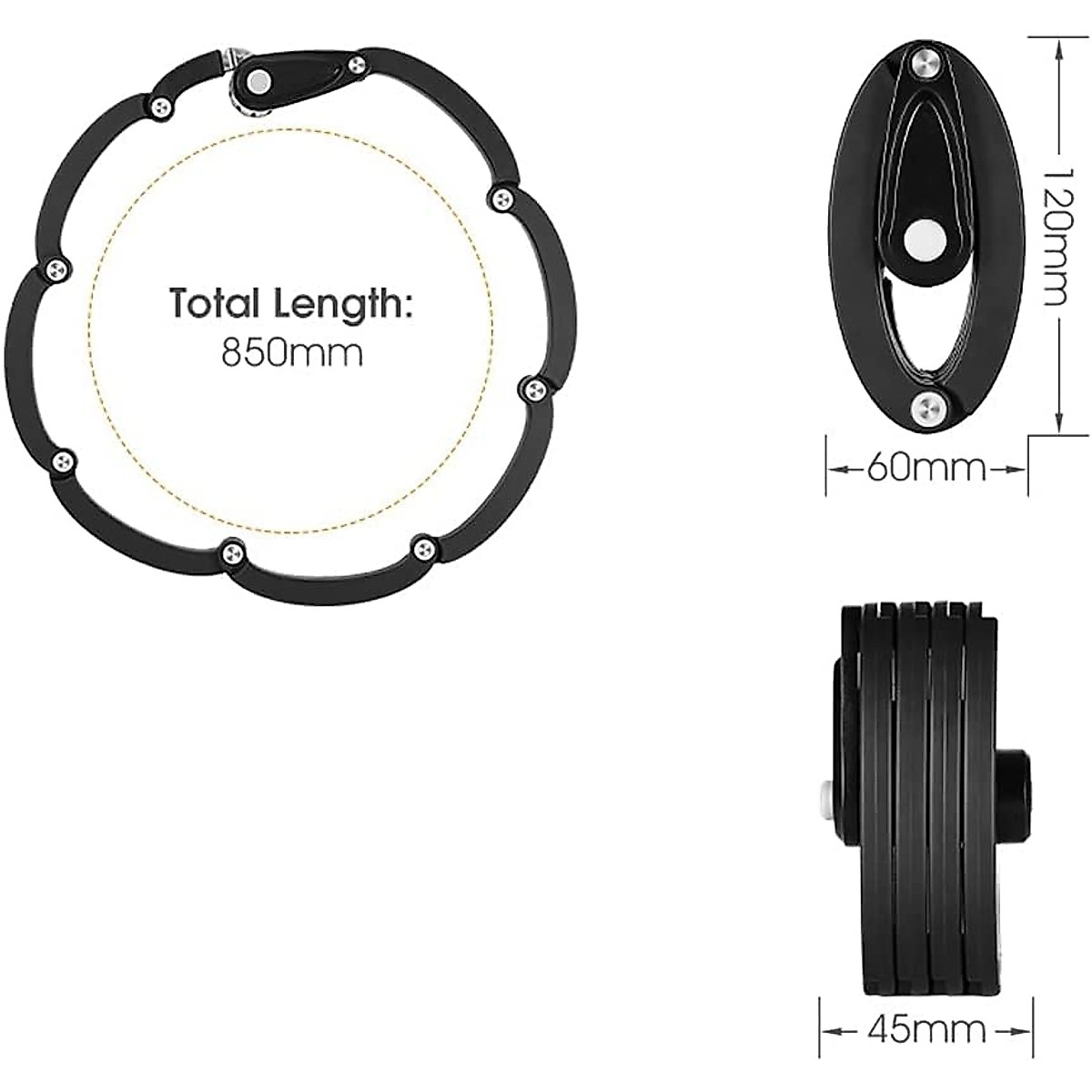 Bicycle Locks Heavy Duty Anti Theft Bike Lock Foldable Bike Lock Anti-Theft Road Bicycle Password Lock Scooter E-Bike Chain Lock Cycling Accessories