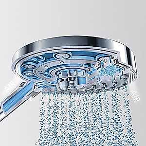 hansgrohe Raindance S Easy Install 4-inch Handheld Shower Head Modern 3 RainAir, BalanceAir, Whirl 04341000,Chrome,Small