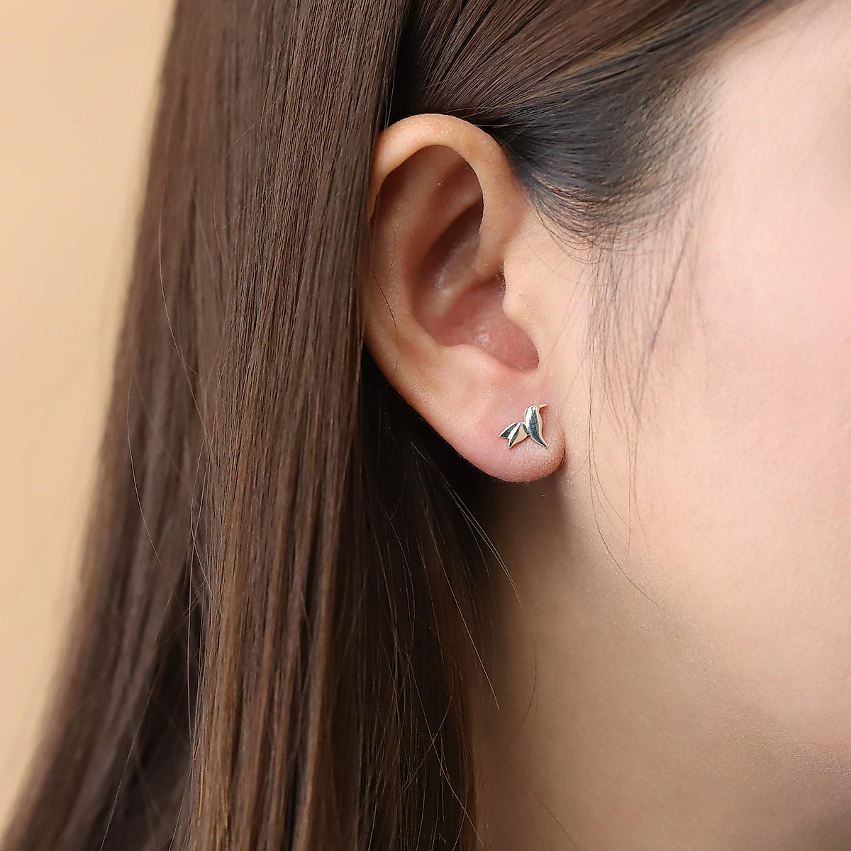 Boma Jewelry Sterling Silver Hummingbird Stud Earrings