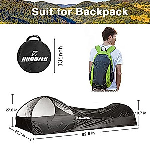 L RUNNZER Pop-Up Single Mosquito Tent, Mosquito Camping Net for Sleeping Outdoor Camping Traveling