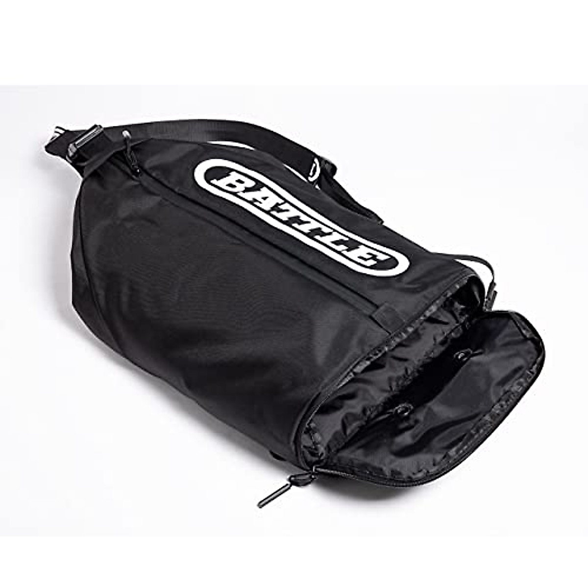 Battle Sports Lockdown 6 Sling Bag 2.0 - Single Shoulder Travel Backpack, Adjustable Over-the-Shoulder Strap, Padded Interior Sleeve for up to 15” Laptop, Crossbody Bag - Black