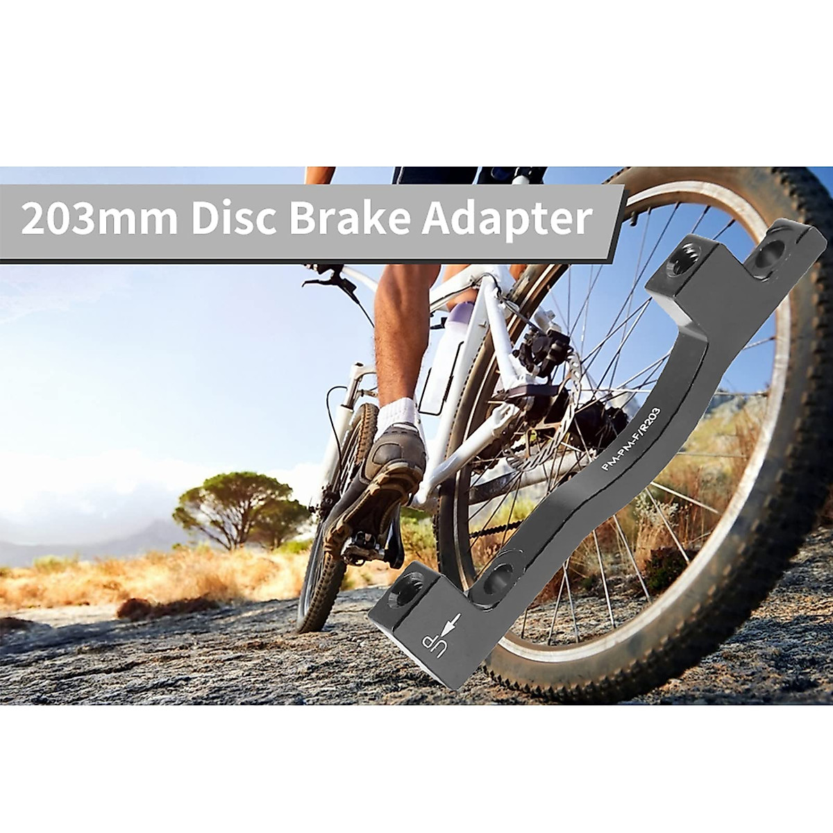 Pilipane Aluminium Alloy Black Disc Brake Mount Caliper Adapter,Disc Brake Mounting Bracket, Bike Disc Brake Bracket with 2PCS Bolts, Suitable for Mountain Bike Road Bike, disc Brake Adapter Bike dis