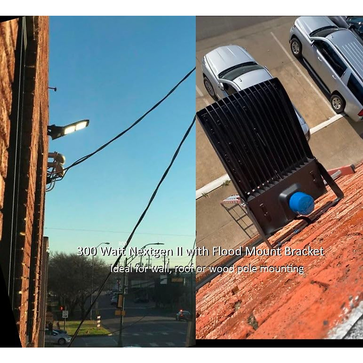 RuggedGrade 300 Watt - NextGen IV Series LED Flood Light - 45,000 Lumen - 5000K - Flood Mount - Black