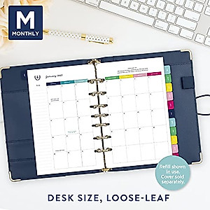 AT-A-GLANCE 2023 Monthly Refill, Simplified by Emily Ley, 5-1/2" x 8-1/2", Desk Size, Monthly Tabs (EL100-4211)