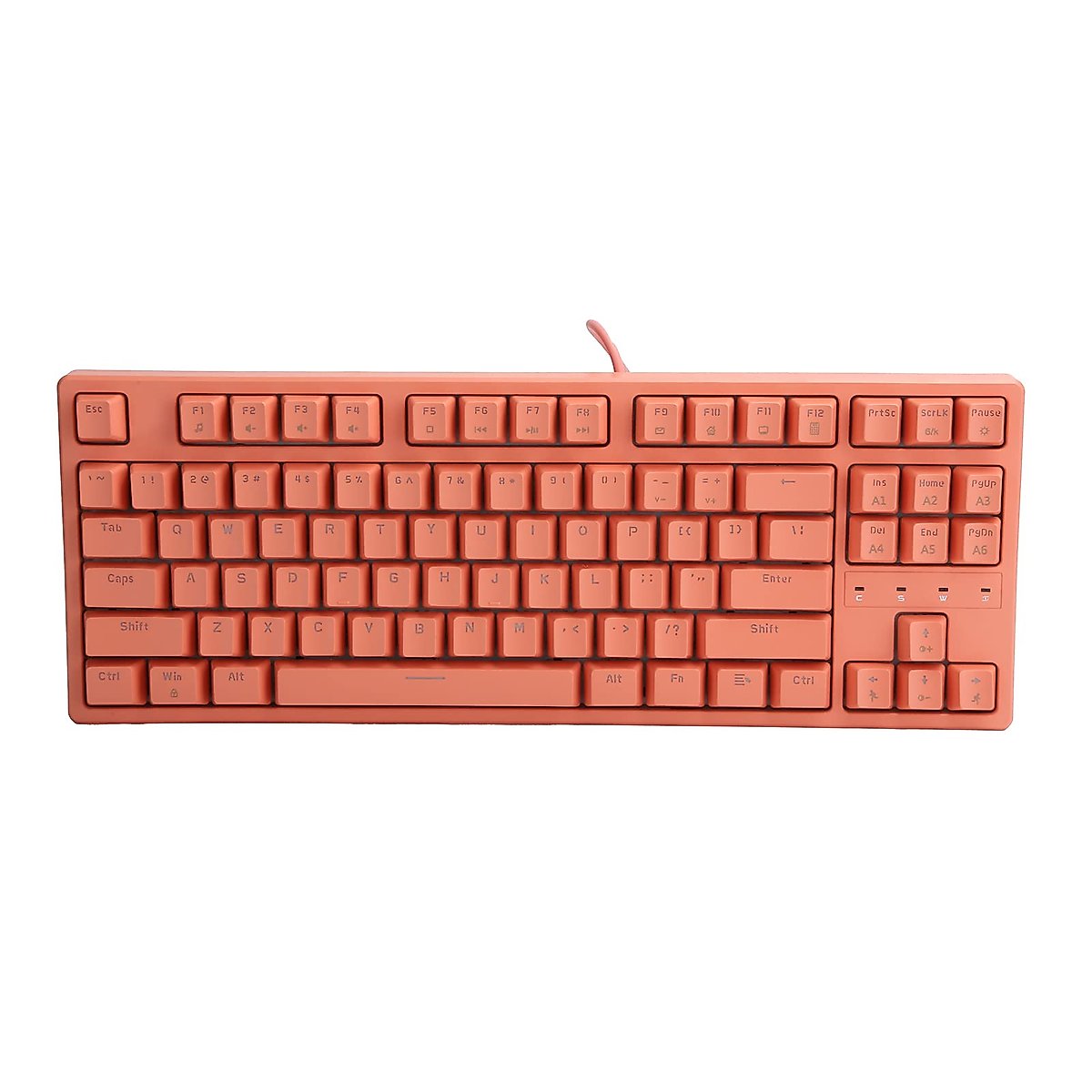 STK130 Mechanical Computer Keyboard ,Ergonomic 87‑Keys Gaming RGB Keyboard , for Game Office Home(orange)