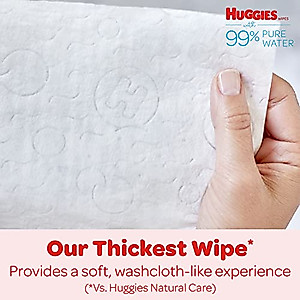 Huggies 99% Pure Water Baby Wipes, Unscented, 9 flip-top packs (504 Wipes Total)