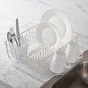 Copco Small Clear Drain Board Fits Under Any Small Dish Rack to Catch Water or for Larger Pots Alone, Angled Base Allows for Self Draining with Raised Ribs to Prevent Water from Puddling