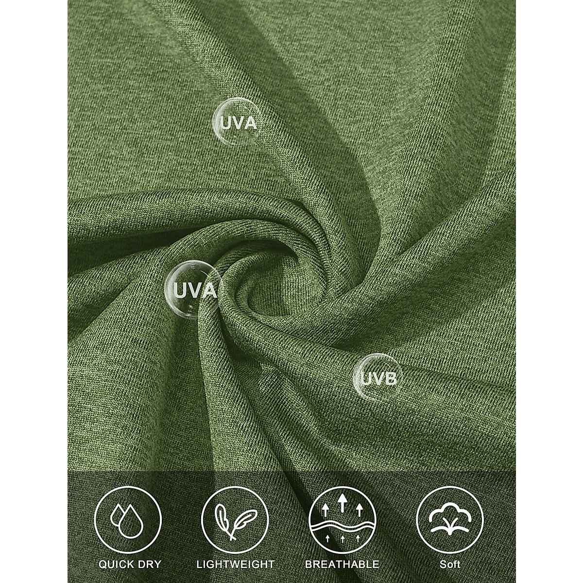 MAGCOMSEN Women's Long Sleeve Shirts UPF 50+ Lightweight V Neck Quick Dry Running Hiking Tops for Women Army Agreen,XXL
