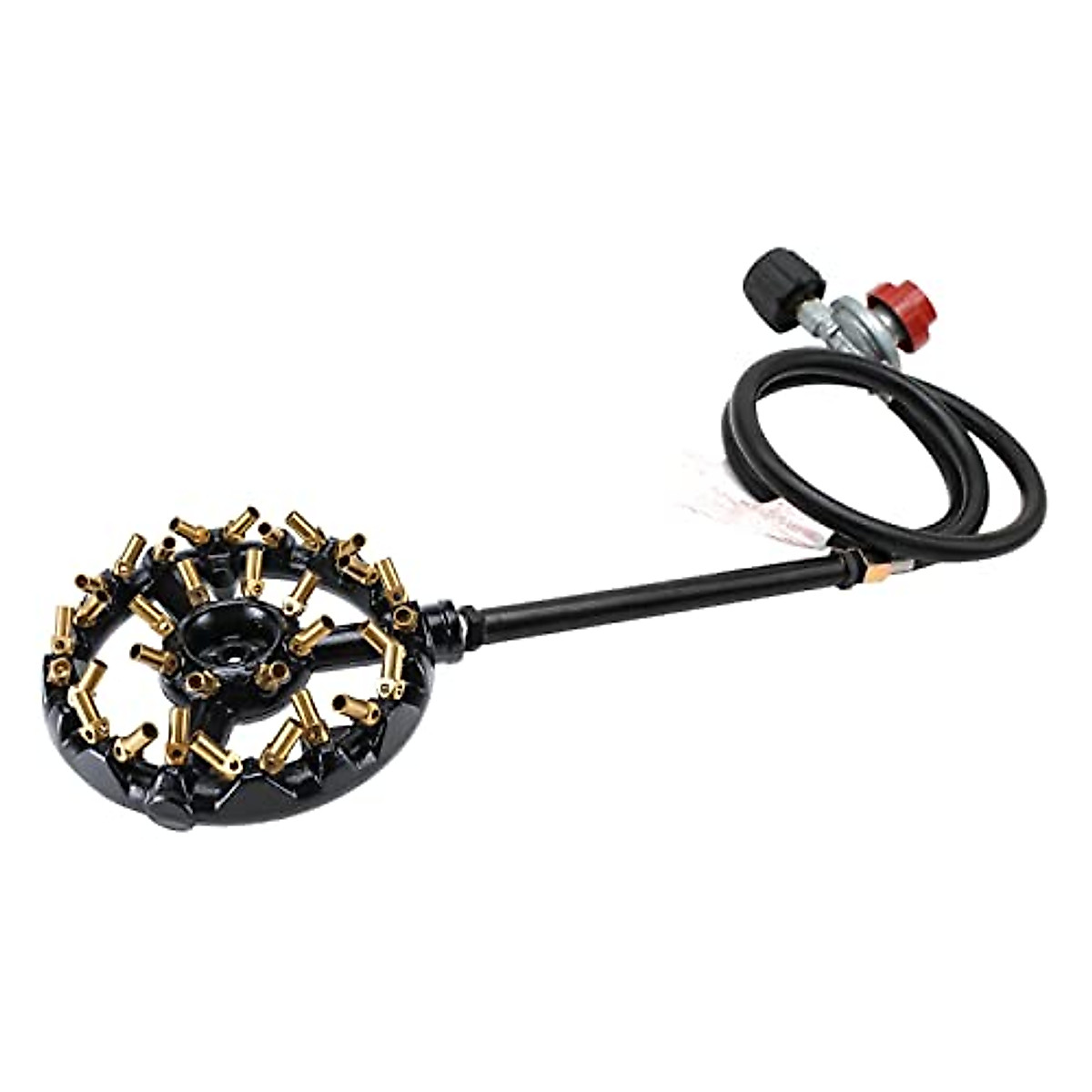 skyehomo Natural Gas Jet Burner for Chinese Wok Range, Grilling, Stir Fry | Bronze Round Nozzle Jet Burner Cast Iron with 32 Brass Tips - Up 160,000 BTU