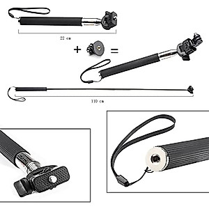 TANSUO 13-in-1 Accessories for Gopro, Action Camera Accessory Kit Compatible with GoPro Hero 11 10 9 8 Max 7 6 5 4 Black SJ4000 and Other Sports Cameras