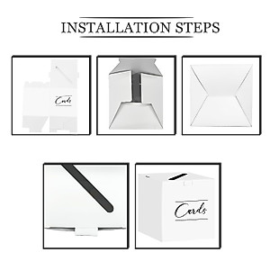 HEIPINIUYE Black Card Box Holder Wedding Card Box Money Box Card Box Holder for Wedding Baby Shower Bridal Shower Birthday Party Favor Table Centerpiece Decoration