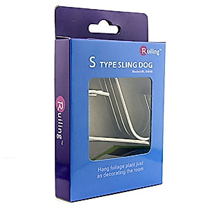 RuiLing Premium 6 Pack Size X-Large Brushed Stainless Flat S Hooks Kitchen Pot Pan Hanger Clothes Storage Rack.