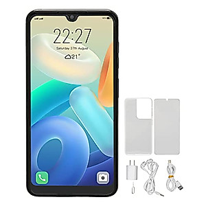 ASHATA Reno 8 Pro Unlocked Android Smartphone Cellphone, 6 inch HD Face Unlock 4G Net Mobile Phone, WiFi BT FM GPS, Dual SIM, 4GB RAM 64GB ROM, 8MP 16MP Camera, 2900mAh Battery, Black(US)