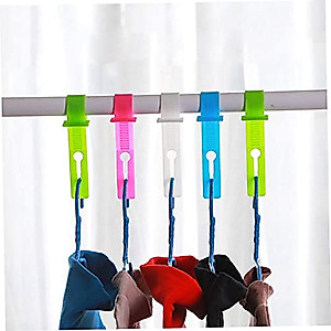 Cabilock 80 Pcs Hanger Anti-Skid Buckle Clothing Hanger Buckle Hooks Closet Rod Buckle Clips Clothes Drying peg pin Clothes Drying Buckle Hooks Pants Hangers Coat Hanger Hook Button Outdoor