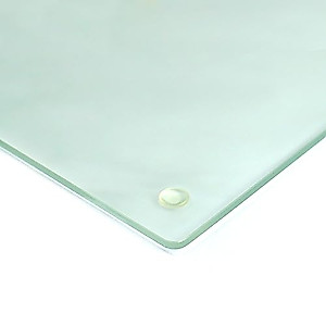 Tempered Glass Cutting Board - Glass Cutting Boards for Kitchen,clear cutting board for countertop (Frosted, 15.7" x 11.8")