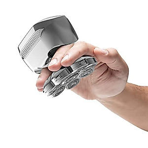 Mr.wintek 8D Head Shavers,Upgrade Head Shavers for Bald Men, Head Electric Razors with Nose Hair Trimmer, Waterproof Wet/Dry Mens Grooming Kit, Anti-Pinch, LED Display, USB Rechargeable (Silver)