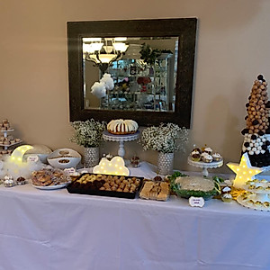 ZUOVAOV Stars Moon Clouds Logo Night Light, Plastic, White, Decorative Art Lamp