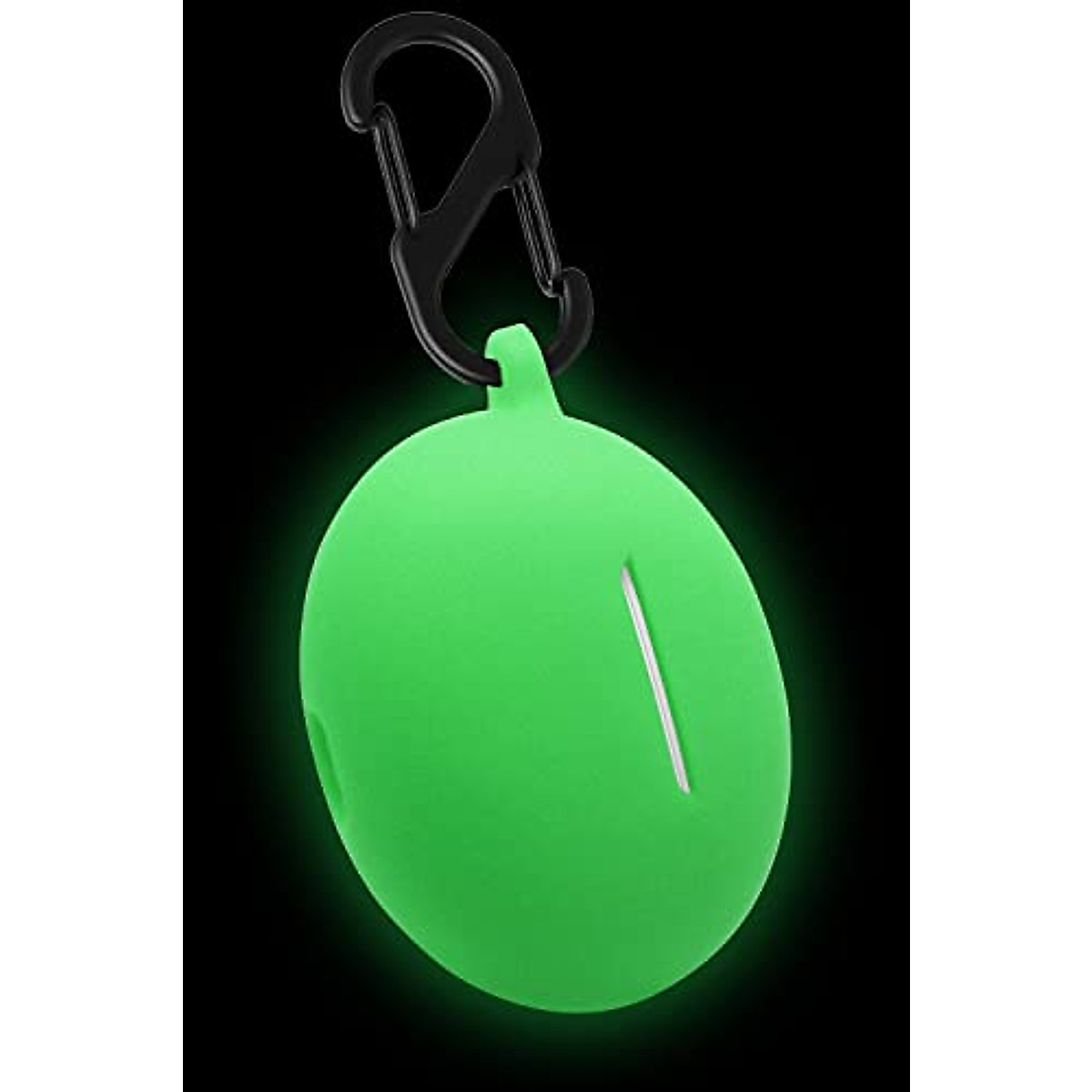 Geiomoo Silicone Case Compatible with FreeBuds 4i, Protective Cover with Carabiner (Luminous Green)