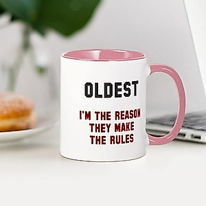 CafePress Oldest Middle Youngest Rules Mug Ceramic Coffee Mug, Tea Cup 11 oz