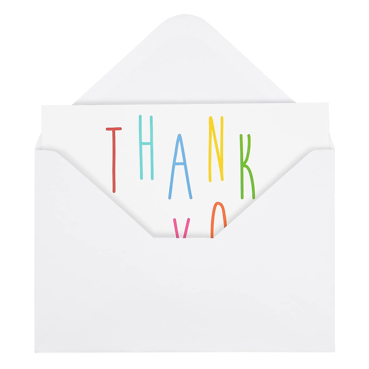 Juvale 48 Pack Thank You Note Cards with Envelopes for Kids Birthday, Baby Shower, Blank Inside (4x6 In)