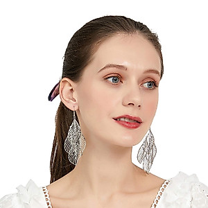 Fashion Earrings for Women, Funtopia 68 Pairs Drop Dangle Earrings, Statement Stud Earrings Pearl Earrings Set for Party Jewelry Gift (Gold and Silver)