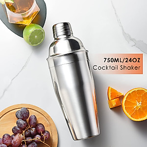 TAHAILIN Cocktail Shaker,24oz Martini Shaker-Built in Strainer,Professional 18/8 Grade Stainless Steel Bar Tools,Drink Shaker,Bartender Kit Gifts