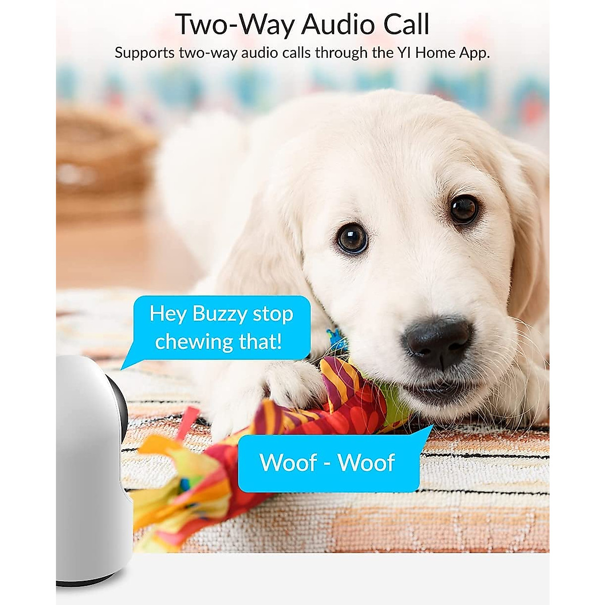 Kami Home Security Camera System 1080P HD Indoor Smart Cam, Motion-Activated with 2.4G/5G Dual-Band Wi-Fi, YI Home APP - Compatible with Alexa and Google Assistant