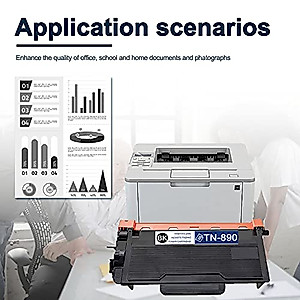 Ultra High Yield 6 Pack Black TN890 TN-890 Compatible Toner Cartridge Replacement for Brother HL-L6250DW L6400DW L6400DWT MFC-L6750DW L6900DW Printer Ink Cartridge