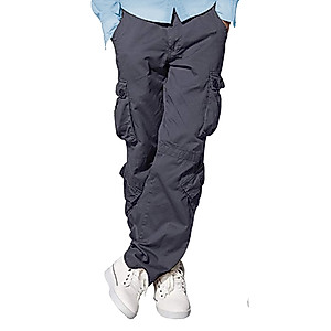 SKYLINEWEARS Men’s Tactical Pants Combat Cargo Trousers Hiking Multi-Pockets Military Army Utility Work Pants Gray