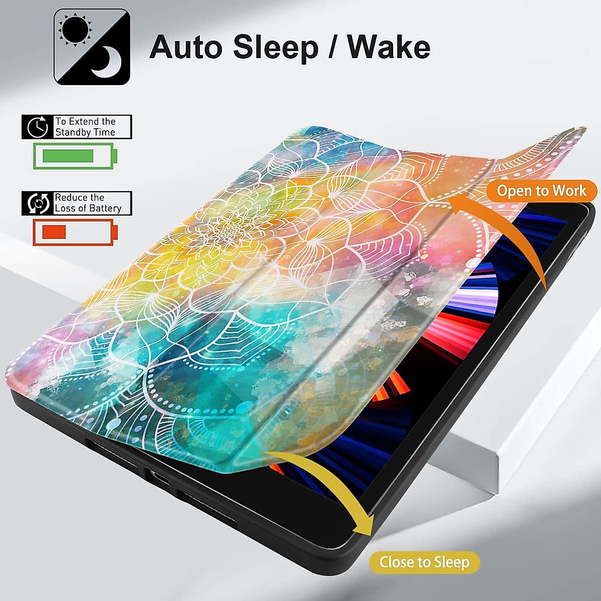 DONGKE Case Compatible with iPad 10.2 Inch 2021 2020 2019 iPad 9th/8th/7th Generation with Pencil Holder, Slim Stand Protective Case with Soft TPU Back, Auto Sleep/Wake Cover, Galaxy Manada