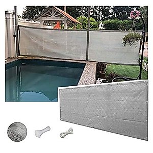 LIANGJUN Shading Sunshade Net, Fence Privacy Screen Windscreen Encryption Thicken Partition Balcony Deck Backyard Outdoor, with Bindings Grommets (Color : Gray, Size : 1.2x3m)