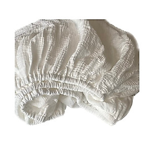 Neutral Muslin Crib Sheets (Creamy White)