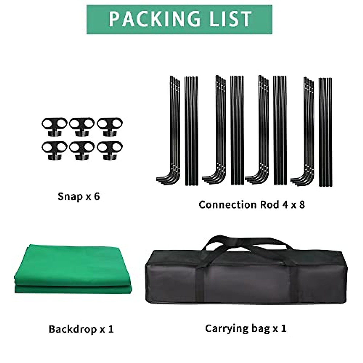 GSKAIWEN 7.87ft x 13.12ft Portable Large Chromakey Green Screen Backdrop with Stand Photography Background Support System for Photo Studio Video Shooting, Live Streaming, Parties, Keying, Stage