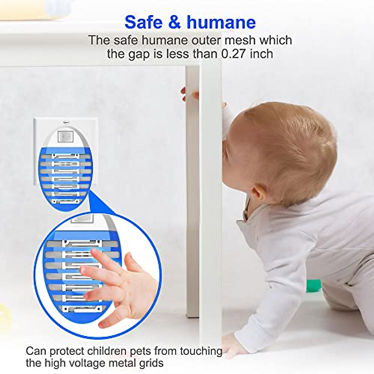 2 Pack Plug in Bug Zapper Indoor, Mosquito Trap, Electronic Mosquito Zapper, Gnat Traps with LED Light, Use for Flying Insect Mosquito