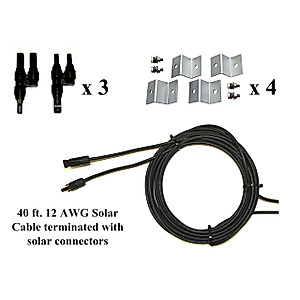 WindyNation 400 Watt Monocrystalline Solar Panel Kit + 1500W VertaMax Power Inverter + 300ah AGM Deep Cycle Battery for RV, Boat, Off-Grid 12 Volt Battery Systems