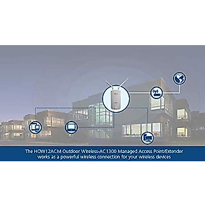 Hawking Technology Outdoor Wireless AC1300 Access Point, Bridge, Repeater, Extender Pro (HOW12ACM)