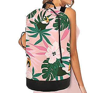 Black Check Plaid Laundry Backback Large Heavy Duty Laundry Bag with Adjustable Shoulder Straps Laundry backpack for Traveling Dirty Clothes Organizer for College Students Waterproof