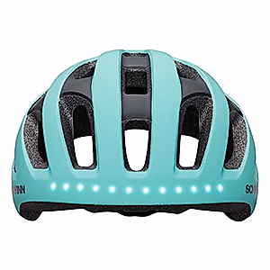 Schwinn LED Insight ERT Bike Helmet for Youth Boys Girls, Front & Rear LED Lights, Can Fit Head Circumference 54-58 cm, 19 Air Vents, Adjustable Strap, Medium Blue
