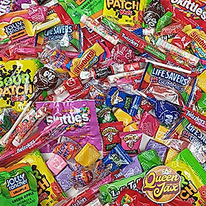 Ultimate Assorted Candy Party Mix - 2 LB Bag - Fun Size Skittles, Nerds, Dubble Bubble, Jolly Ranchers, Smarties, Blow Pops Lollipops & More - Mega Variety Bulk Candy Assortment - Individually Wrapped Candy - Candy Bulk – with Queen Jax Fridge Magnet