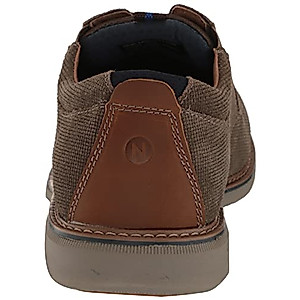Nunn Bush Men's Otto Plain Toe Oxford Leather Lace Up with Lightweight Sole, Mocha, 11 Wide