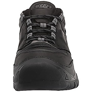 KEEN Men's Ridge Flex Low Height Waterproof Hiking Boots, Black/Magnet, 9